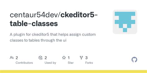 GitHub Centaur54dev Ckeditor5 Table Classes A Plugin For Ckeditor5 That Helps Assign Custom GitHub Centaur54dev Ckeditor5 Table Classes A Plugin For Ckeditor5 That Helps Assign Custom
