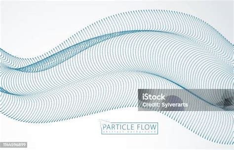 3d 입자 메쉬 배열 물결 흐르는 소리 흐리게 라운드 도트 벡터 효과 그림입니다 3d 미래 지향적 인 기술 스타일 0명에 대한 스톡 벡터 아트 및 기타 이미지 Istock