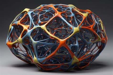 Neural Network Lattice Structure Premium Ai Generated Image