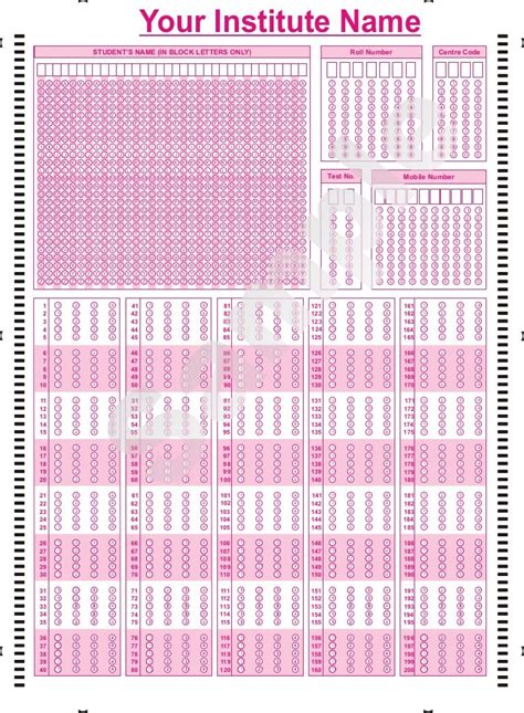 Omr Sheet 200 Questions Pdf