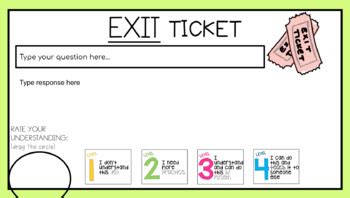 Generic Virtual Exit Slip Template By HeyMrsHoward TPT