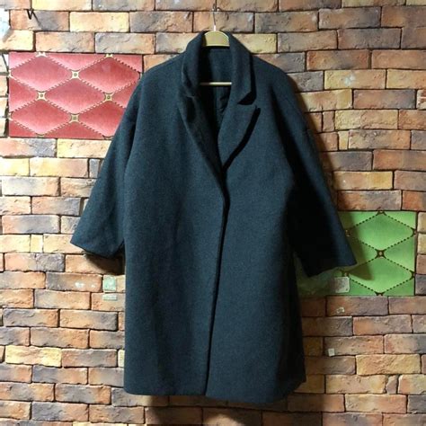 Free다크그레이 오버핏 누빔 롱코트 헬로마켓