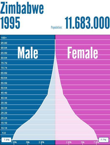 Population Pyramids Israel And Zimbabwe