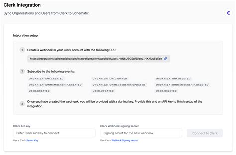 Clerk Integration — Schematichq