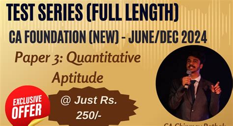 Paper 3 Quantitative Aptitude Test Paper Ca Foundation Junedec 2024