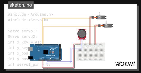 Joystick Servo 2x Wokwi Esp32 Stm32 Arduino Simulator