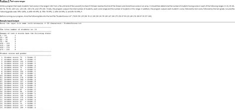 Solved Problem 2 Test Score Ranges Write A Program That