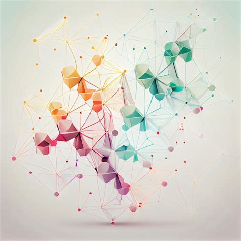 Premium Photo Abstract Connected Line Network Molecule