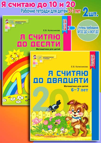 Рабочие тетради по математике. Я считаю до 20. Набор 2 тетради для ...