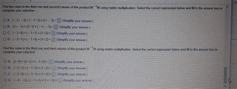 Solved Given M Find M And Show That M M I 1 2 0 2 3 2