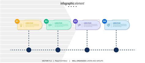 Circular Layout Diagram With 4 List Of Steps Circular Layout Diagram Infographic Element