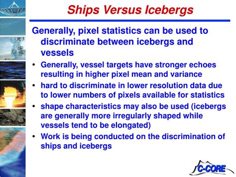 Ppt Iceberg Detection Using Radarsat 1 Synthetic Aperture Radar Powerpoint Presentation Id