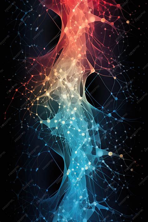 Premium Ai Image A Colorful Lines And Dots