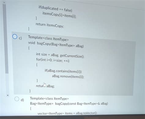 Here Is The Definition For The Array Based Bag Class Chegg