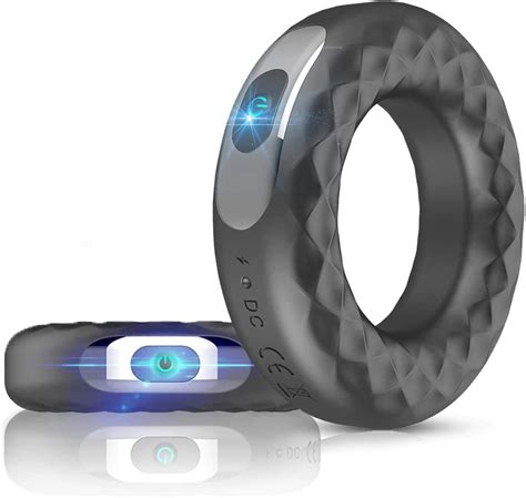 Xwqwjh Penis Rings 10 Vibration Patterns Magnetic Charging Rechargeable