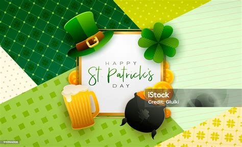 행복 한 성 패 트 릭의 날 배경입니다 벡터 일러스트입니다 0명에 대한 스톡 벡터 아트 및 기타 이미지 0명 3월 3차원 형태 Istock