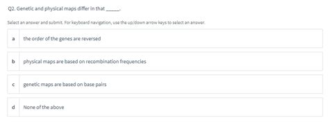 Solved Select An Answer And Submit For Keyboard Navigation