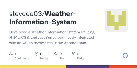 Github Steveee03weather Information System Developed A Weather