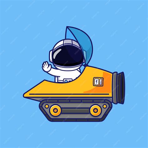 premium vector the moon orbiting the earth cartoon icon on blue