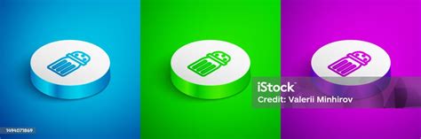 파란색 녹색 및 보라색 배경에 격리 된 등색 선 소금 아이콘 향신료를 요리합니다 흰색 원 버튼입니다 벡터 3차원 형태에 대한 스톡 벡터 아트 및 기타 이미지 Istock