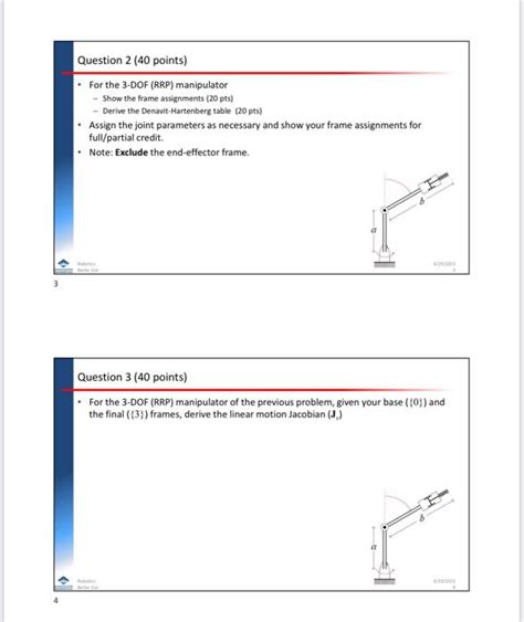 solved question 2 40 points for the 3 dof rrp