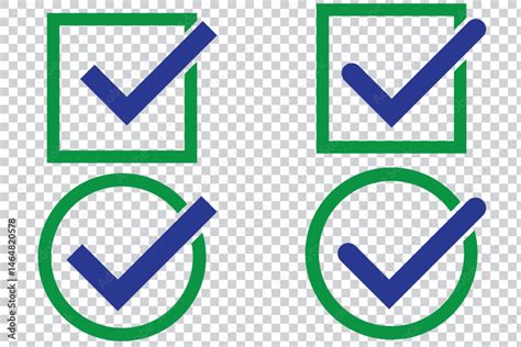 Check Mark Icon Set Check Box Icon With Correct Accept Checkmark Icons Green Tick Box Check