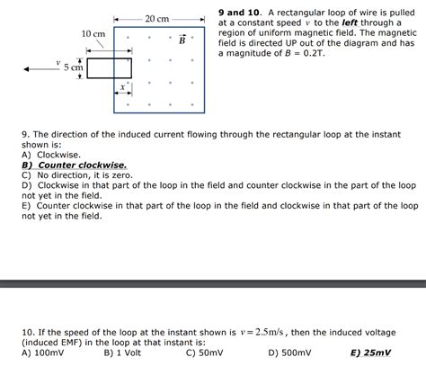 Solved Cm Cm B And A Rectangular Loop Of Chegg Com