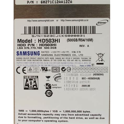 Жесткий диск 3.5" Samsung EcoGreen F3 500 Гб EcoGreen F3 HD503HI 500 Гб ...