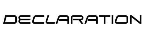 Declaration Font