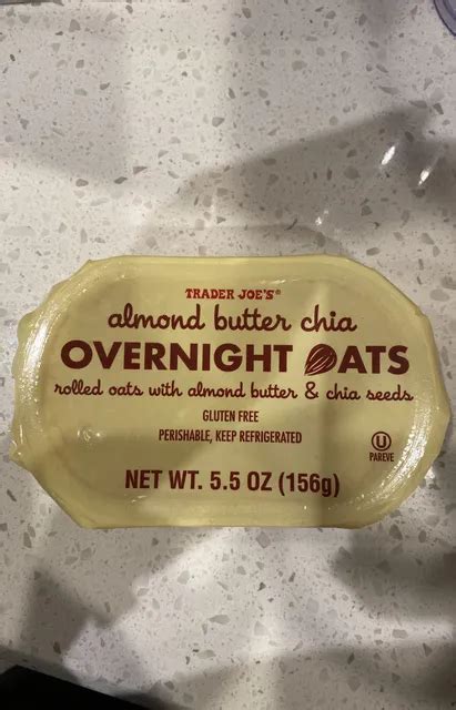 Trader Joes Almond Butter Chia Overnight Oats Fig App