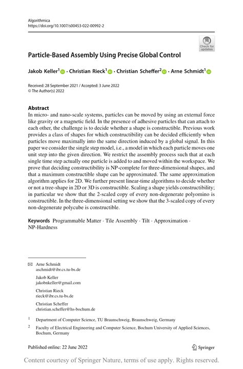 Pdf Particle Based Assembly Using Precise Global Control