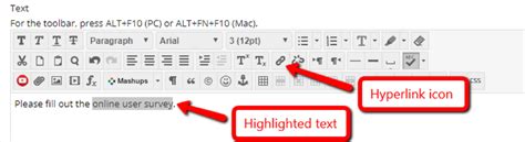 Adding A Hyperlink In Blackboard Sps Faculty Community Site