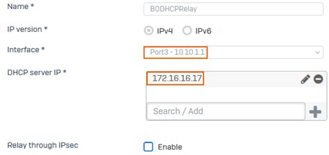 Send Dhcp Traffic Over Route Based Ipsec Vpn To Dhcp Servers Sophos