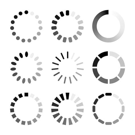 Premium Vector Set Of Vector Loading Icon Futuristic Progress Bar Design