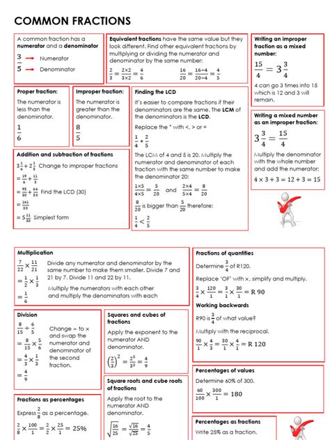 Common Fractions Pdf Numbers Lexicology