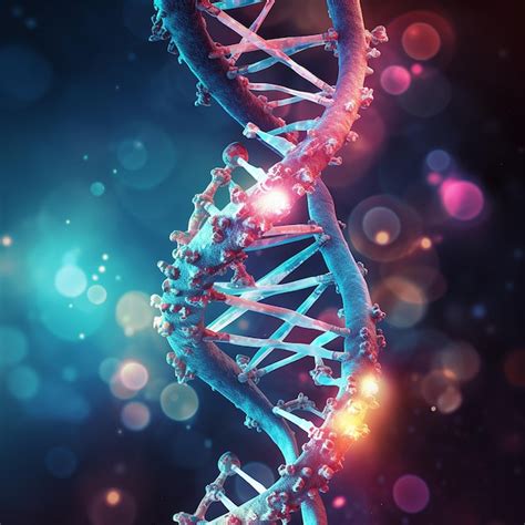Premium Ai Image Human Cell Biology Dna Strands Molecular Structure