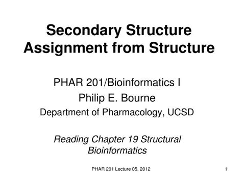 ppt secondary structure assignment from structure powerpoint
