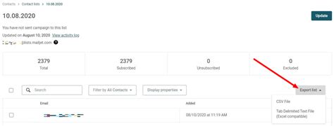 How To Export Your Data Mailjet Help Center