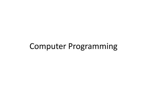PPT Computer Programming PowerPoint Presentation Free Download ID