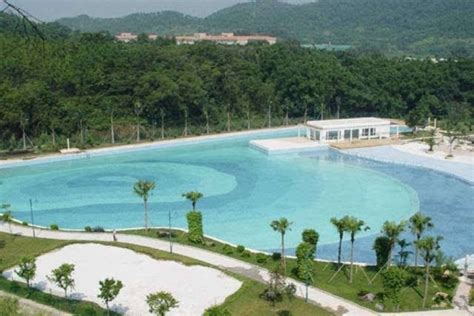 北师大珠海分校游泳池 图库 五毛网
