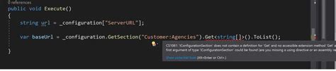 Resolved Iconfigurationsection Does Not Contain A Definition For Get