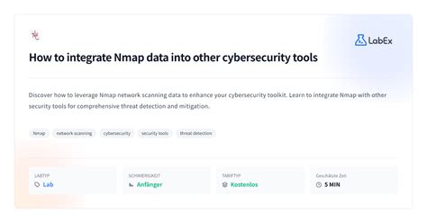 Nmap Daten In Cybersecurity Tools Integrieren Labex