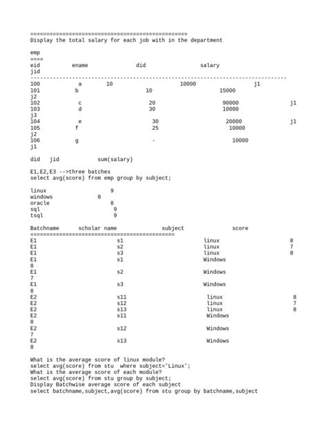 Sqlpractise Pdf Data Sql