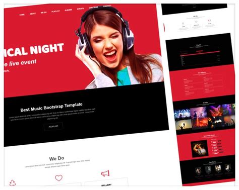 10 best music html website templates free download