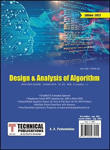 Buy Design And Analysis Of Algorithm For Sppu 19 Course Te Sem V
