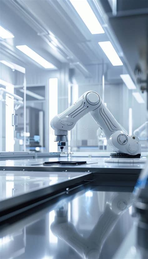 Cutting Edge Biotech Lab Robotic Arms Assembling Neural Implants For Precision Engineering
