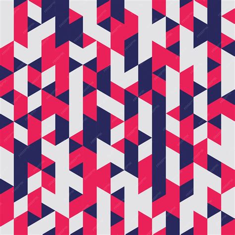 Free Vector Red Geometric Seamless Pattern Abstract Background Vector Illustration