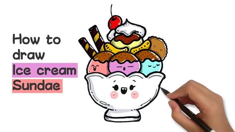 Ice Cream Sundae Drawing At Explore Collection Of