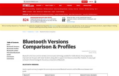 Bluetooth Headset Comparison Chart Ponasa