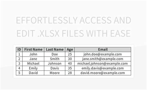 Effortlessly Access And Edit Xlsx Files With Ease Excel Template And Google Sheets File For
